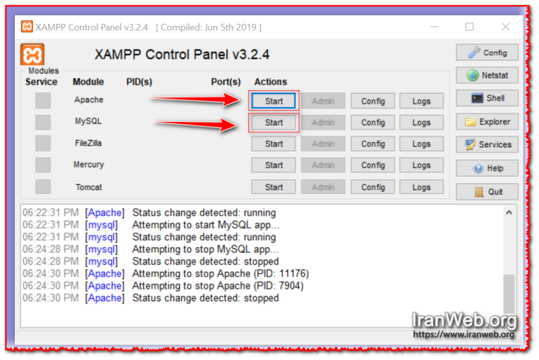آموزش نصب و راه اندازی xampp در ویندوز - ایران وب